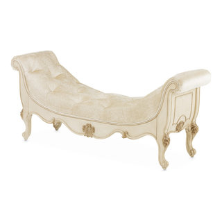 Platine de Royale Velvet Accent Bench - Champagne - Victorian ...