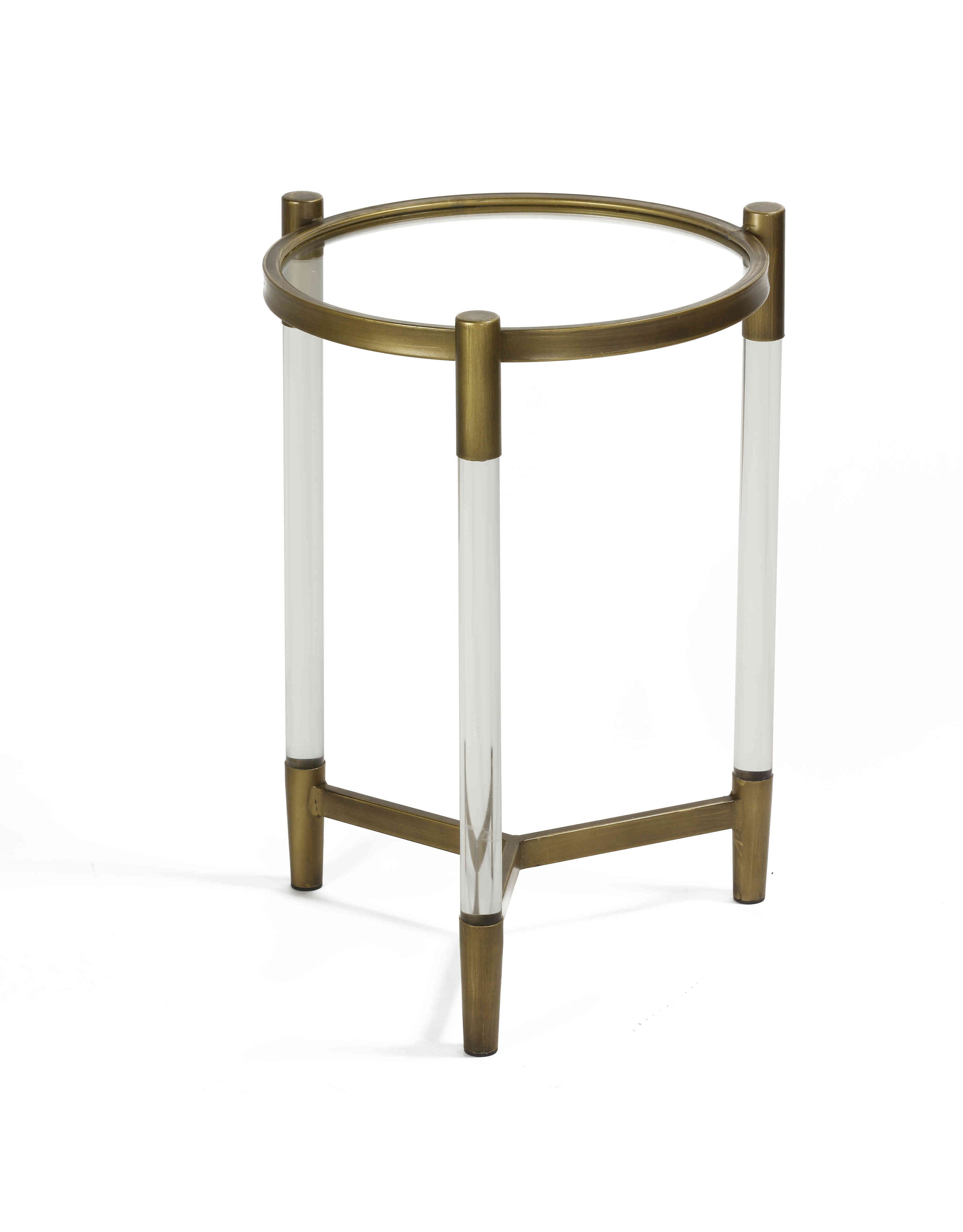 Cortesi Home Claro Round Clear Acrylic End Table - Contemporary - Side ...