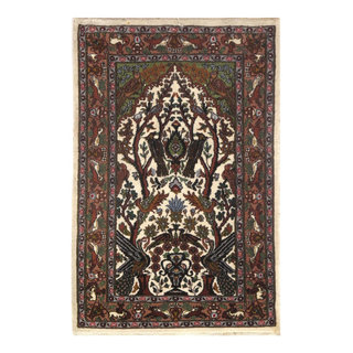 Fine Indo Tabriz Rug 2'5"x3'10" - Traditional - Area Rugs - by Pasargad ...