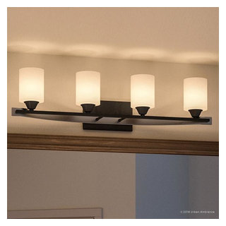 Luxury Mid-Century Modern Bath Vanity Light, Tampa Series, Charcoal ...