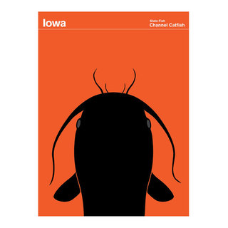 Iowa Channel Catfish Print, 16" x 24" - Contemporary - Prints And ...