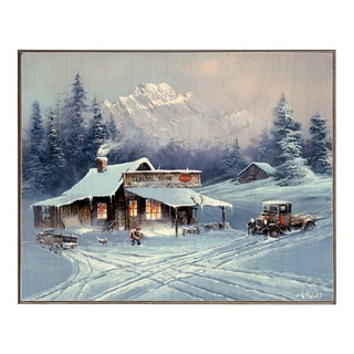 General Store, Birch Wood Print - Rustic - Prints And Posters - by ...