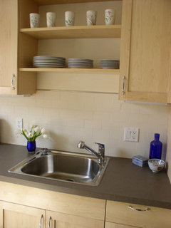 kitchen with no window above sink