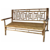 Standard Lattice Back Bamboo Bench - Asian - Indoor Benches - by Master ...