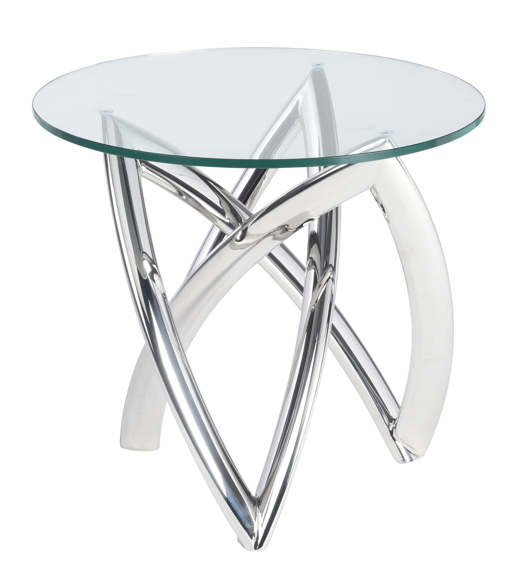 Martina Side Table, Silver - Contemporary - Side Tables And End Tables ...