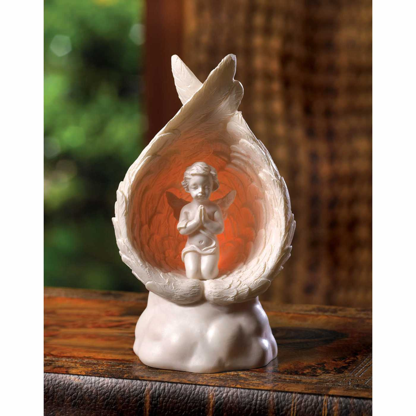 Light-Up Praying Angel Figurine - Traditional - Decorative Objects And ...
