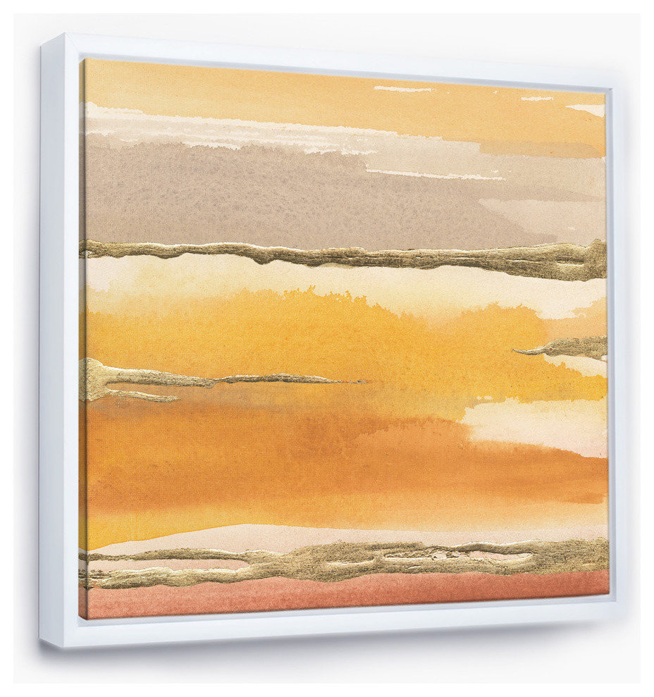 Designart Gilded Amber Ii Modern Framed Artwork, 30x30 - Contemporary ...