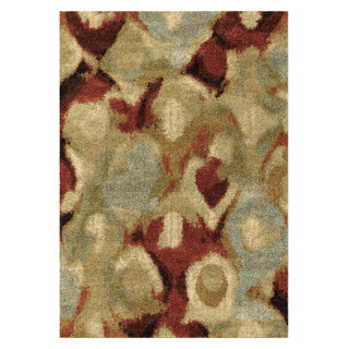 Orian Wild Weave Stripes Misty Shag Area Rug, Multicolor, 5'3"x7'6 ...