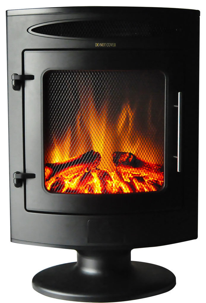 1500W Freestanding Electric Fireplace With Log Display - Contemporary ...