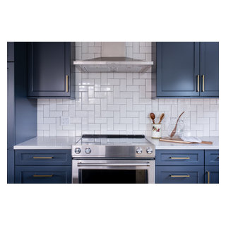 Trendy Blue Cottage - Transitional - Kitchen - Seattle - by Six Walls ...