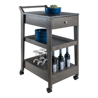 Jeston Entertainment Cart, Oyster Gray - Transitional - Bar Carts - by ...