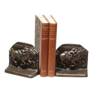 Lodge Style Horse Race Bookends - Contemporary - Bookends - by ...