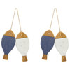 Fir Wood Fish Ornament, 2-Piece Set - Rustic - Christmas Ornaments - by ...