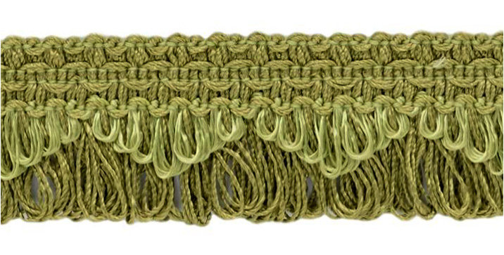 Scallop Loop Fringe, Style# 0138SCLF, Color# L26, Dark Sage Green, 24 ...