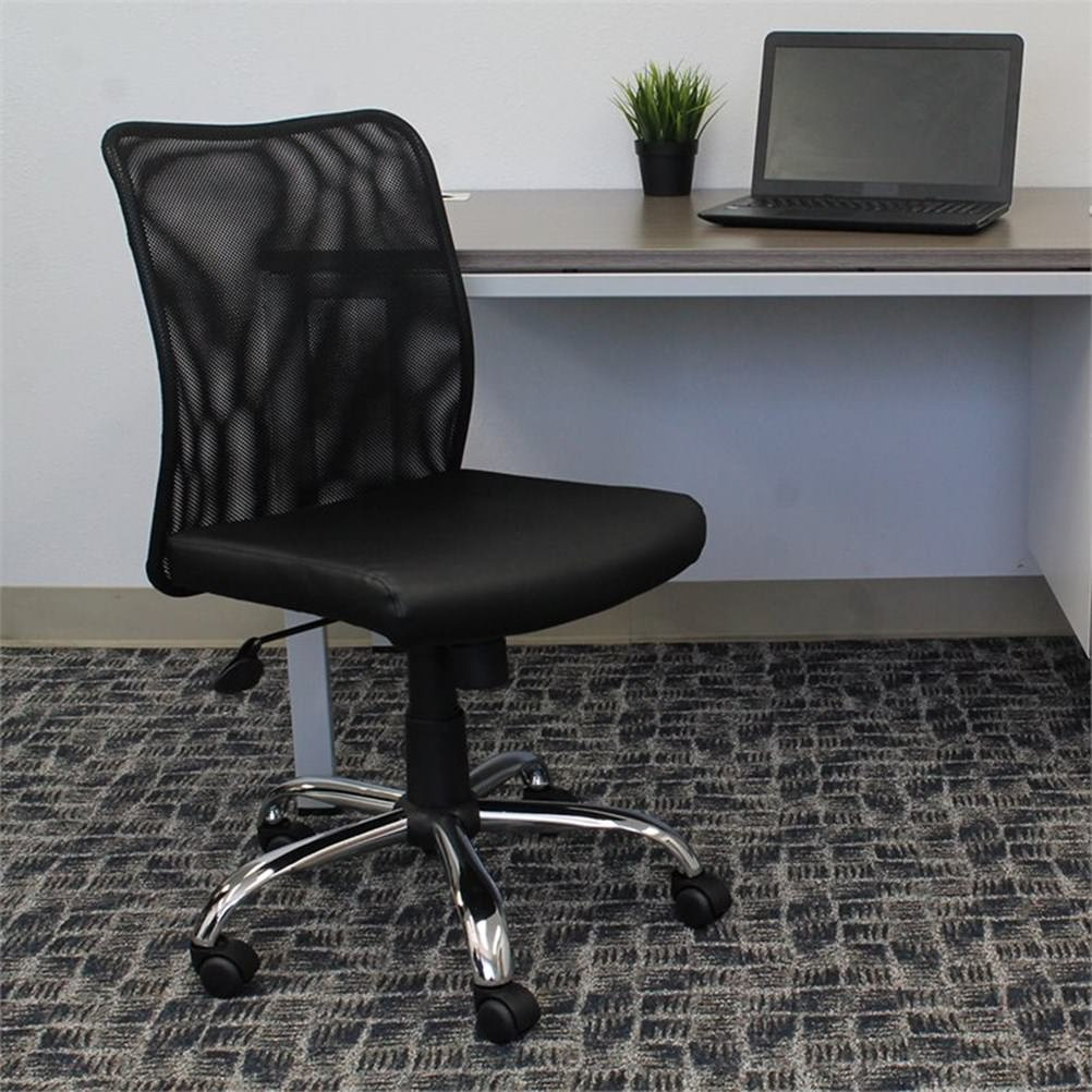 Scranton & Co Mesh Back Swivel Task Chair in Black - Contemporary ...