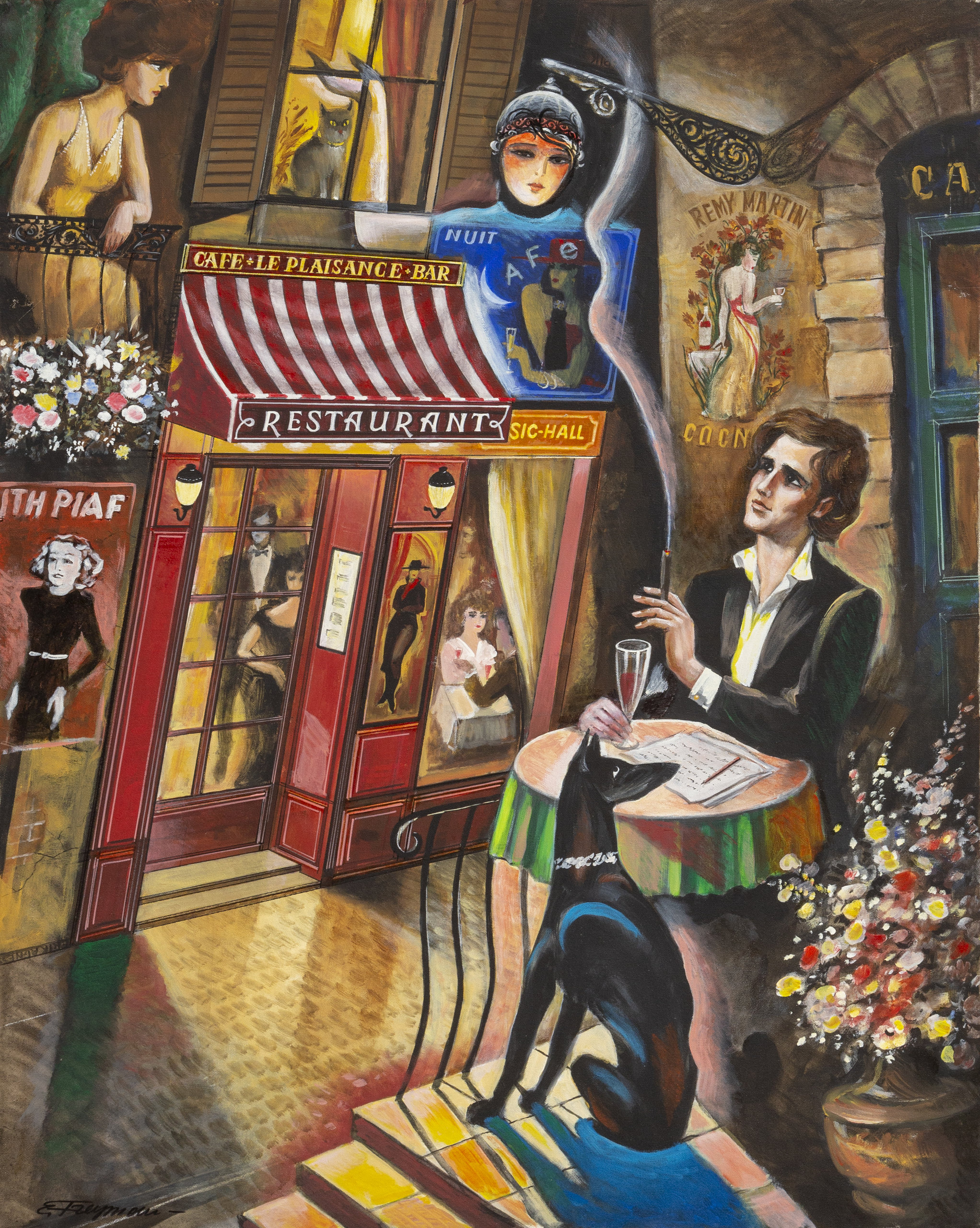 A Poet Dreams, Paris, Erik Freyman, 27.5x21.5 - Contemporary ...