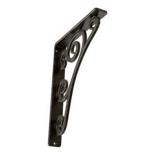 Tristan Wrought Iron Bracket, 1 1/2"Wx7 1/2"Dx10"H - Mediterranean ...