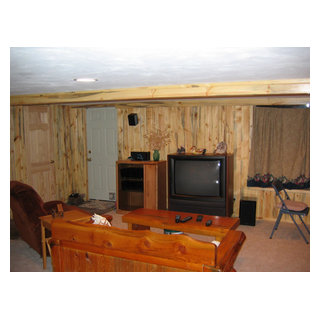 Blue Stain Pine Basement - Caven - Rustic - Basement - Seattle - by ...