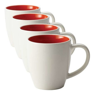 Rachael Ray Dinnerware Rise 4-Piece Stoneware Mug Set, Green ...