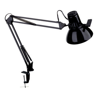 Desktop Task Lamp, Gloss Black, 36" Reach - Modern - Desk Lamps - by ...