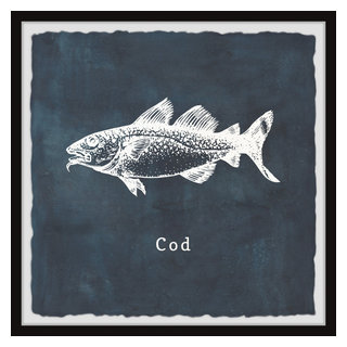 "Cod" Framed Painting Print, 32x32 - Beach Style - Prints And Posters ...