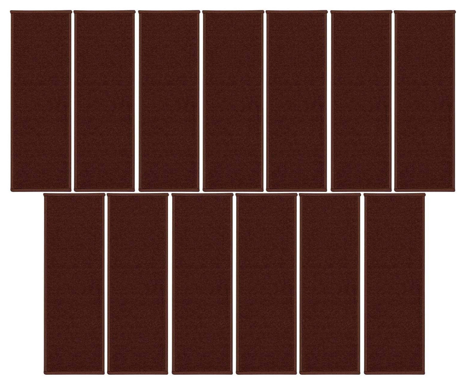 Home Queen Pet Friendly Solid Color Area Rugs, Chocolate, 9" x 27 ...