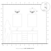 Aragon 2 Light Brushed Nickel Vanity Sconce - Transitional - Bathroom ...