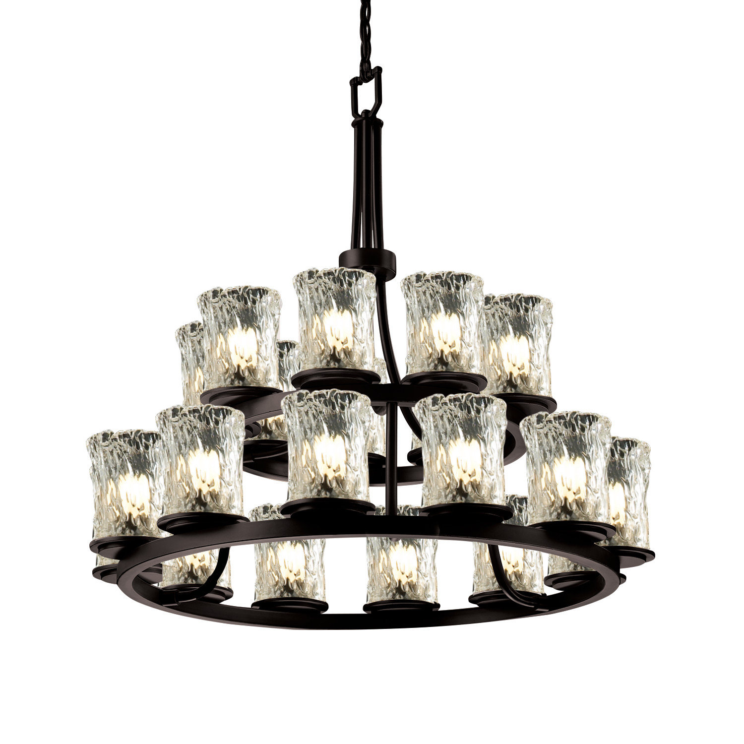 Veneto Luce, Dakota 21, Light 2, Tier Ring Chandelier - Transitional - Chandeliers - by Justice ...