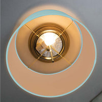 Moderne Flush Mount Conversion Kit 16"w Island Paradise Linen Drum ...