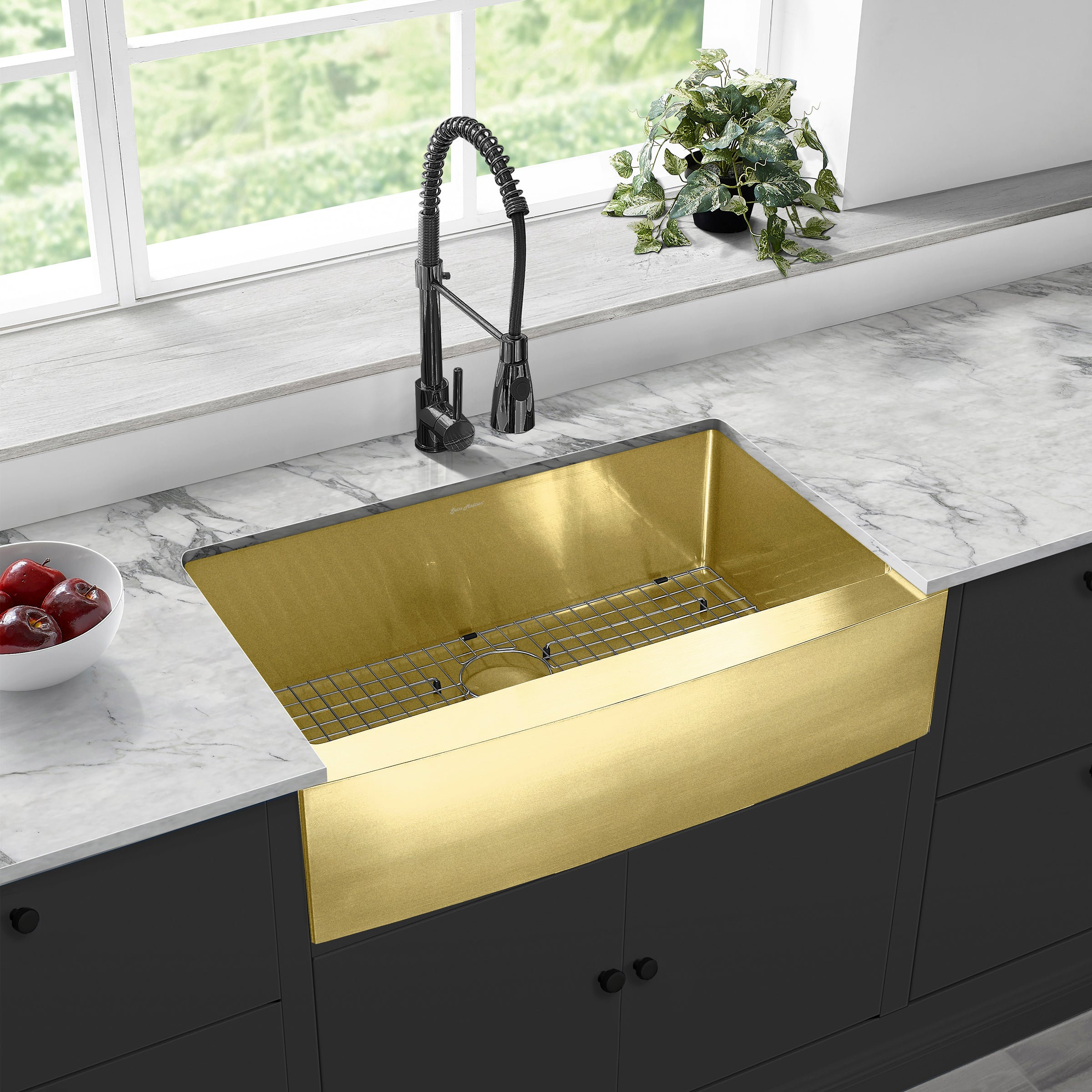 Rivage 33x21 Stainless Steel, Single Basin, Farmhouse Kitchen Sink ...