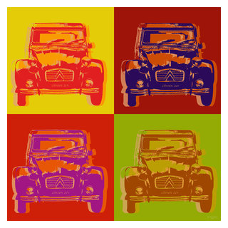 Citroen 2CV Pop Art, 55x55 Rolled - Contemporary - Prints And Posters ...