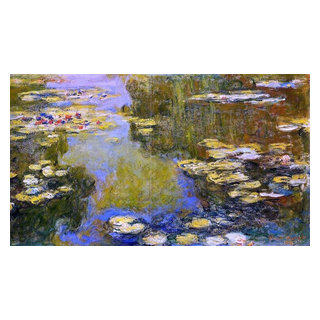Claude Oscar Monet The Water-Lily Pond Wall Decal Print, 15x30 ...