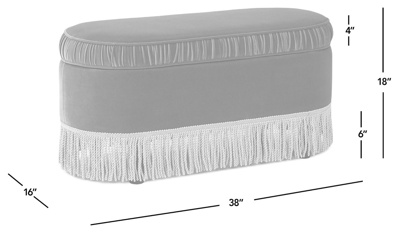 Serena 38" Ruched Oval Storage Bench - Contemporary - Accent And ...