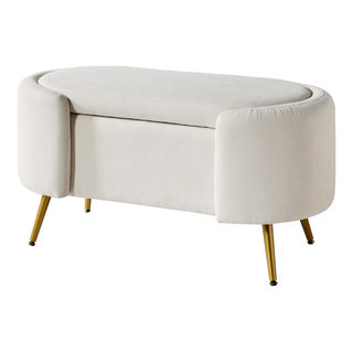 Mario 39.4"Wide Storage Bench - Midcentury - Accent And Storage Benches ...