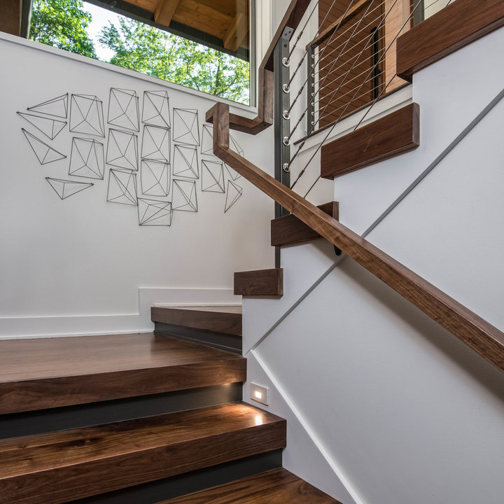 75 Cable Railing Staircase Ideas You'll Love - June, 2026 | Houzz
