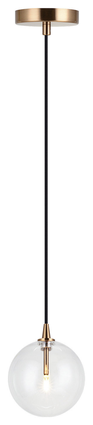 Matteo Lighting C81801AGCL Pendant, Aged Gold Brass Finish ...