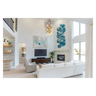 Fresh Family Room - Transitional - Living Room - Dallas - by SPRUCED ...