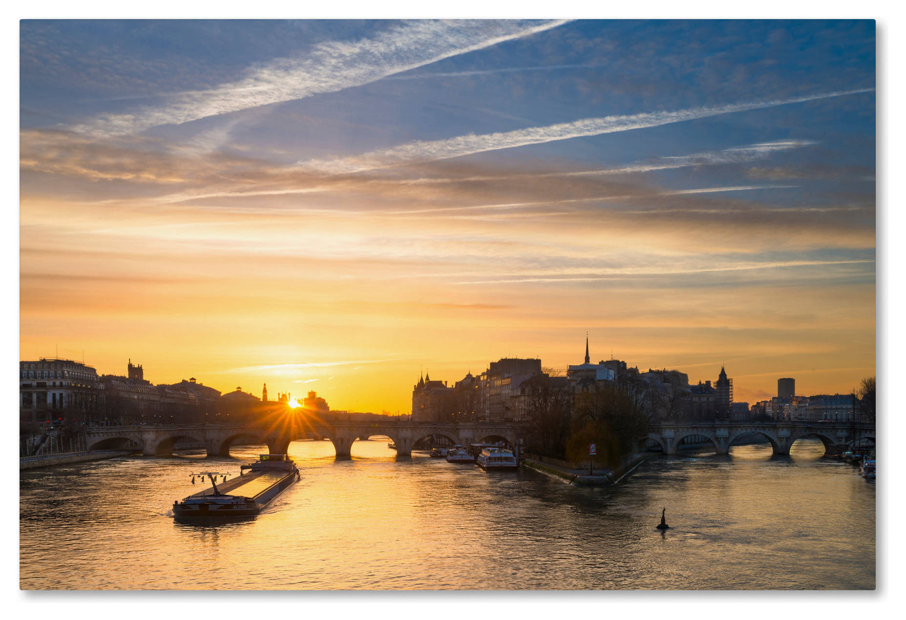 Mathieu Rivrin 'Ponts des Arts Paris' Canvas Art, 12x19 - Traditional ...