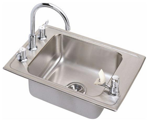 Elkay 6 1/2" Bowl Drop In Stainless Steel Classroom Kitchen Sink ...
