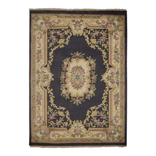 Hand Knotted Aras Wool Area Rug Oriental Light Blue, [Rectangle] 3'x5 ...