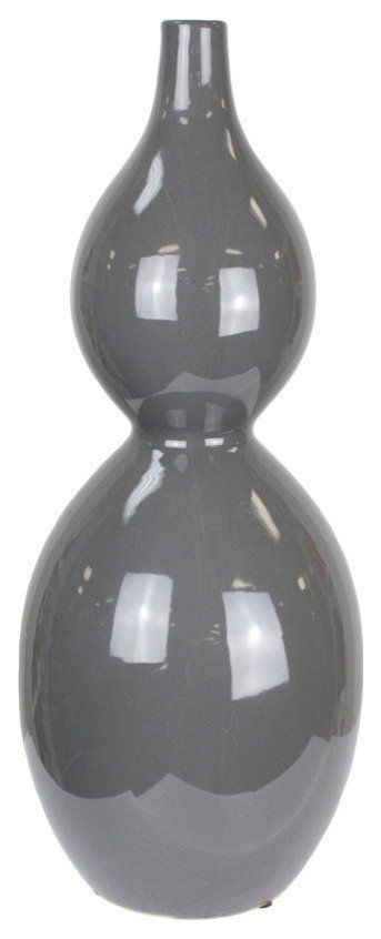 Sagebrook Home 13" Ceramic Double Gourd Vase, Red, 18" - Contemporary - Vases - by ShopFreely ...