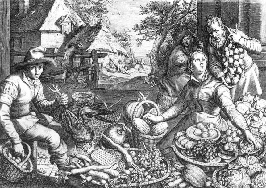 Jacob Matham Market Scene Canvas Print - Traditional - Prints And ...