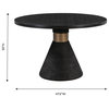 Rishi Rope Round Table, Round Modern Wooden Kitchen Table, 47.5 ...