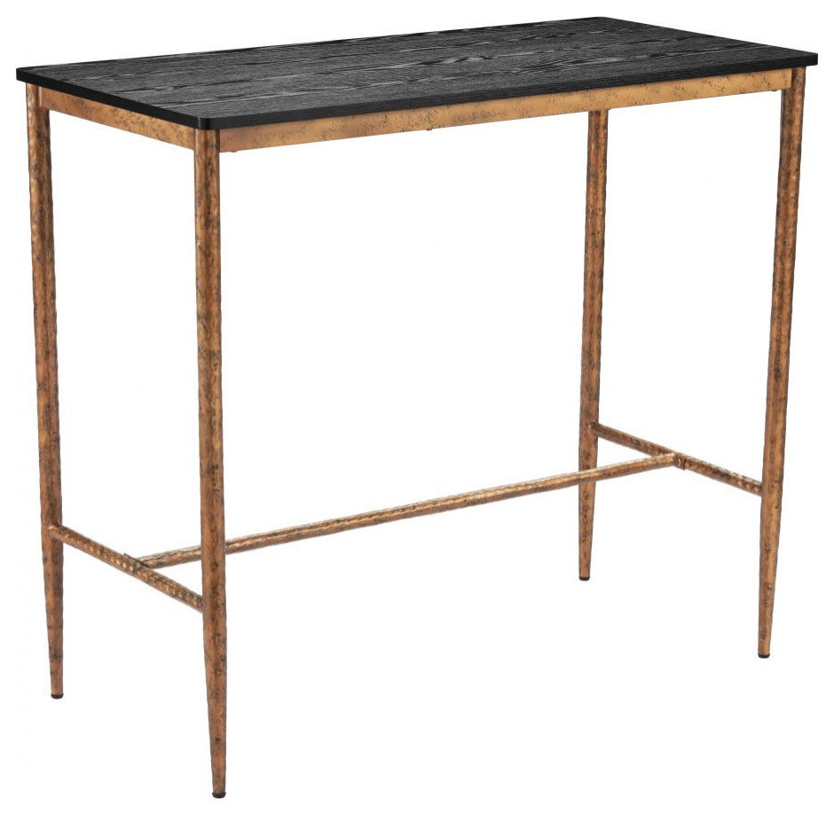 Nida Bar Table, Black/Bronze - Midcentury - Indoor Pub And Bistro ...