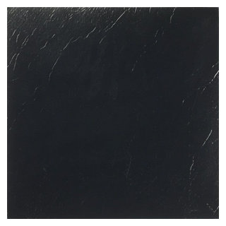 Solid Black Vinyl Floor Tiles 20 Pcs Self Adhesive Flooring - Actual 12 ...