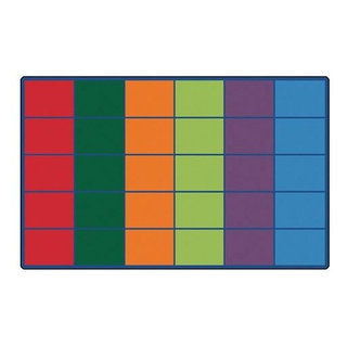 Carpets for Kids 4025 Colorful Rows Seating Rug, 8'4"x13'4 ...