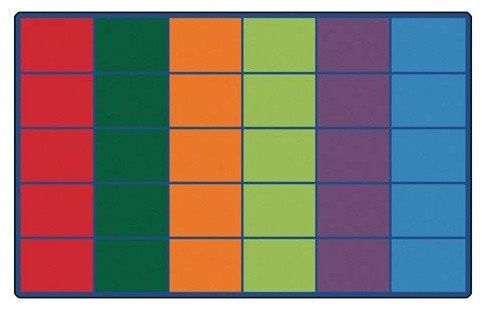 Carpets for Kids 4025 Colorful Rows Seating Rug, 8'4"x13'4 ...