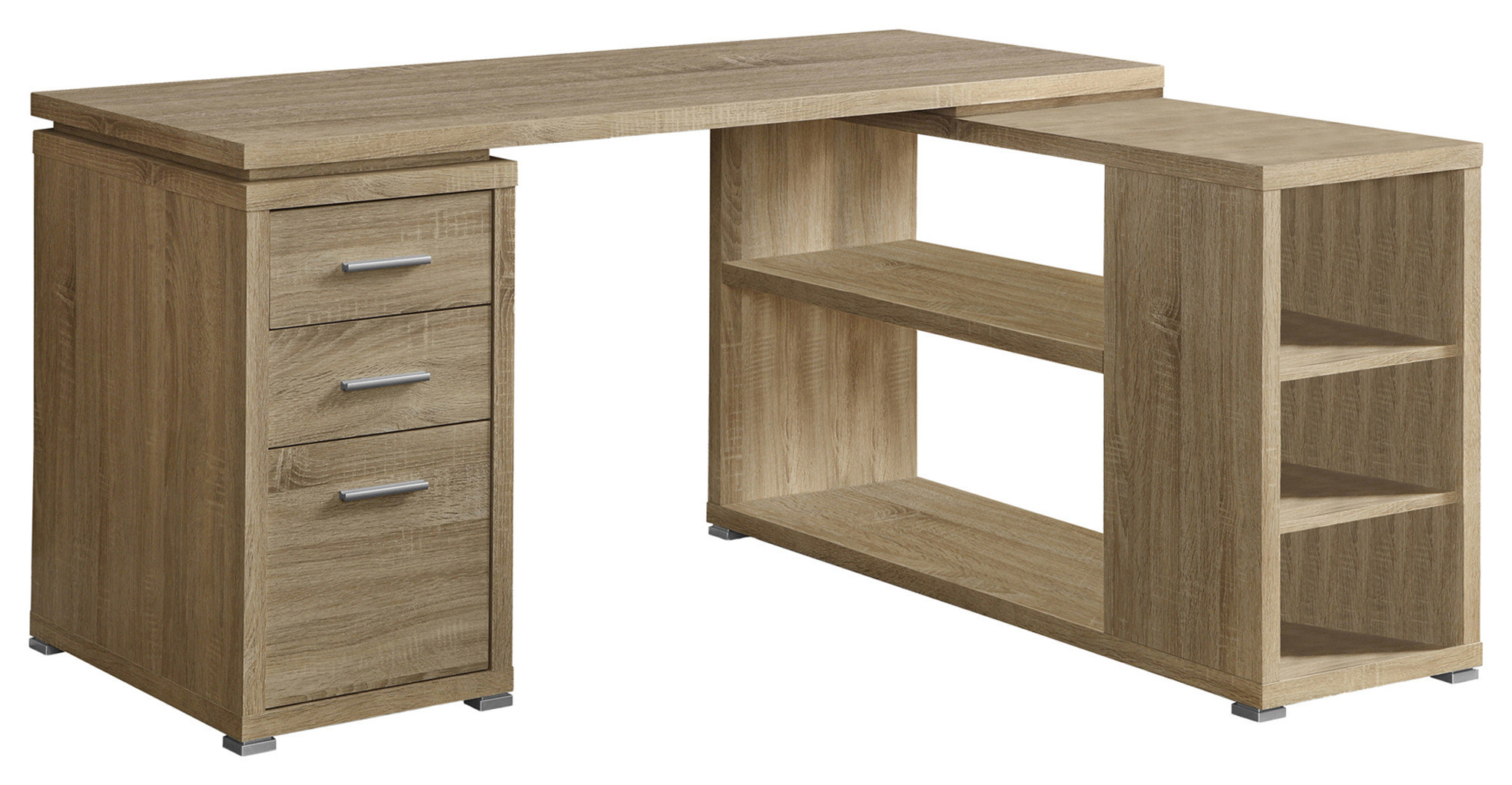 HomeRoots 47.25" x 60" x 29" Natural Particle Board Hollow Core ...