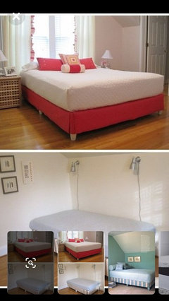 How to hide box spring and bed frame.
