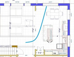 19.5x12.5 L Kitchen w Island layout critique